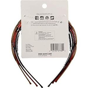 Scunci Hairband, 2 Count (Pack of 1), Effortless Beauty Oval Weave Headbands, Multicolor, for Women