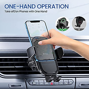 OQTIQ Car Phone Mount for Air Vent, 360°Rotation & Hands-Free Universal Cell Phone Holder Car Vent Clip, Automobile Cradles Compatible for iPhone, Samsung & Other Cellphones