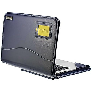 Broonel - Contour Series - Blue Heavy Duty Leather Protective Case - Compatible with Toshiba Satellite Radius 12 / Toshiba Satellite Radius 11