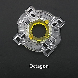 DGHAOP 4pcs Arcade Rocker Accessories Base 4/8 Way Restrictor Plate Gate JLF Series Joystick Fully Transparent Base Retaining Ring