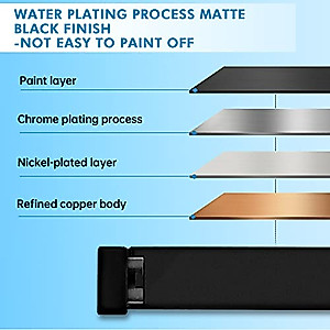 RUMOSE 8 inch Widespread Matte Black Bathroom Faucets for Sink 3 Hole Brass 2 Handle Lavatory Square Faucet Modern rv Bathroom Faucets