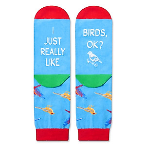 Funny Socks for Women Men Crazy Socks, Bird Gifts Animal Gifts, Bird Socks Parrot Socks Unisex Animal Socks