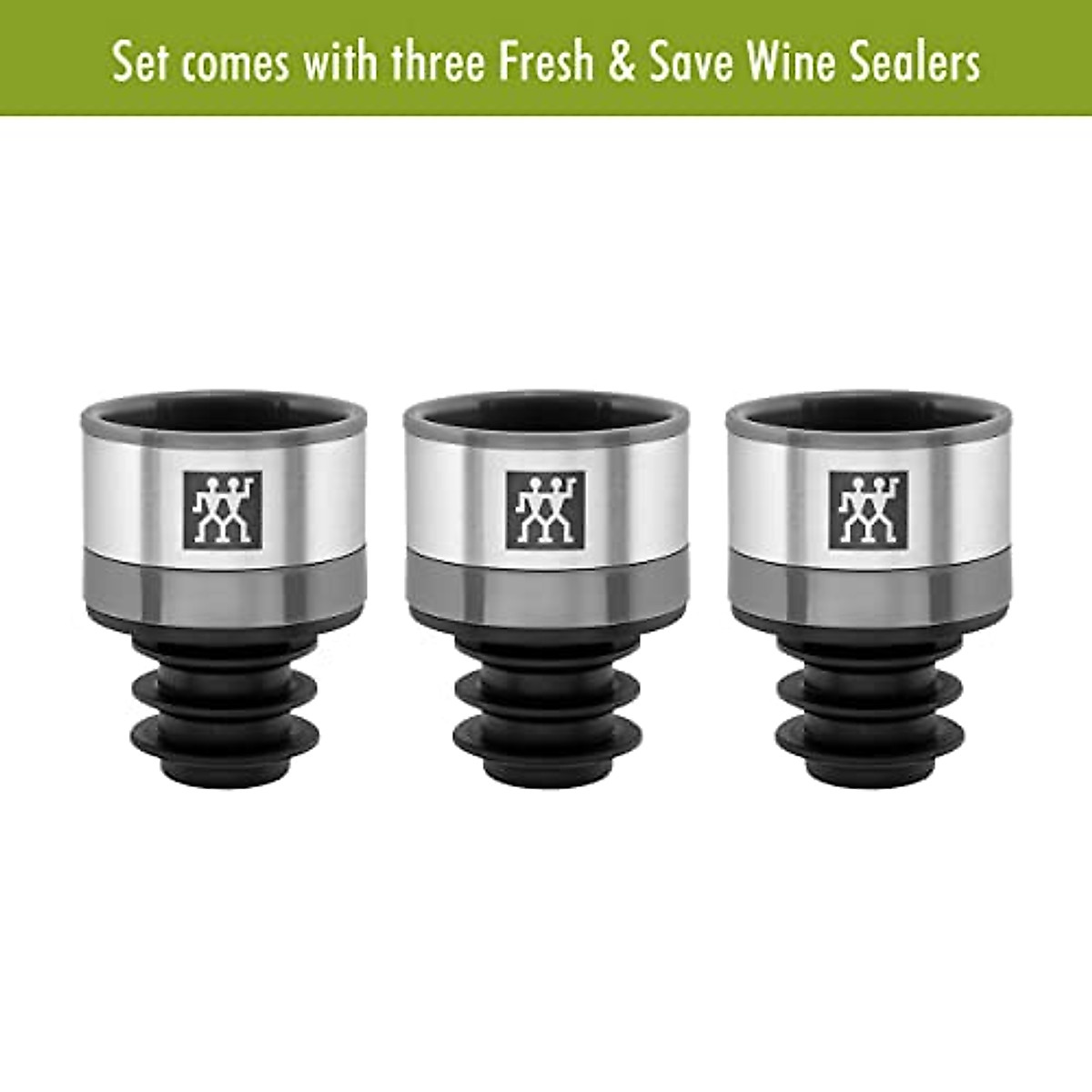 ZWILLING Fresh & Save 3-pc Vacuum Wine Sealer, Gift Set