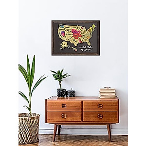 JARLINK Scratch Off USA Map Poster, 12x17 inches United States Map with Unique Accessories Set, Personalized Travel Poster, Gift for Travelers