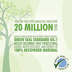 Marcal Paper Towels U-Size-It Sheets 2 Ply 140 Sheets Per Roll 100% Recycled - 12 "Roll Out" Rolls Per Case Green Seal Certified Paper Towel Rolls 06183