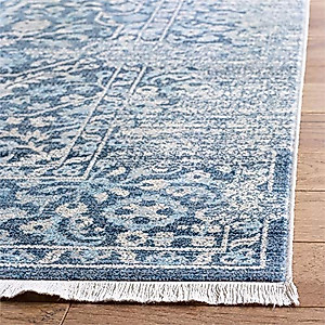 SAFAVIEH Vintage Persian Collection 8' x 10' Blue/Ivory VTP484M Traditional Oriental Distressed Area Rug