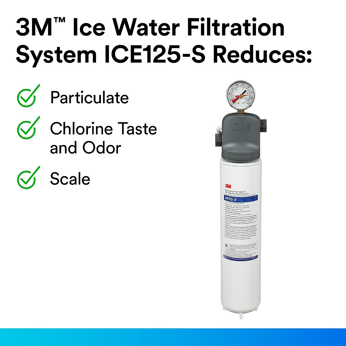 3M Water Filtration System for Commercial Ice Maker Machines ICE125-S
