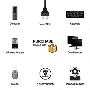 HP Elite 800G1 Desktop Computer Package - Intel Quad Core i5 3.3GHz, 16GB RAM, 240GB SSD 2TB HDD, Windows 10 Pro, Dual 19 inch Monitors, Keyboard, Mouse (Renewed)