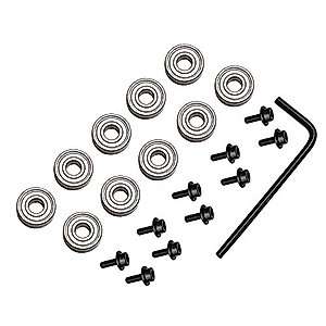 Yakamoz 10Pcs Router Bits Top Mounted Ball Bearings Guide for Router Bit Bearing Repairing Replacement Accessory Kit | Inner Dia. 3/16” & Overall Dia. 1/2”