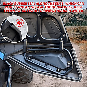 SAUTVS Lower Door Panels for Polaris RZR XP4 1000, 4 Seater Lower Half Door Inserts with Built-in Metal Frame for 2014-2023 Polaris RZR XP 4 1000 Turbo S 900 EPS(4 Doors, Replace #2879942)