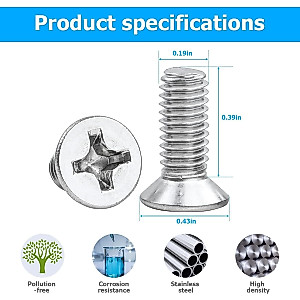 12PCS Stainless Steel Brake Disc Rotor Screws, 93600-06014-0H, Retaining Hardware Bolts Screw Kit for Front and Rear, Car Replacement for Acura, Civic, Accord, Odyssey, City (White)