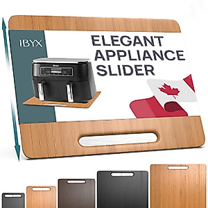 Ibyx Elegant Sliding Tray for Your Coffee Maker & Heavy Kitchen Appliances - Sturdy, Slides Easily from Under The Cabinet (Natural, 13”W x 10.5”D)