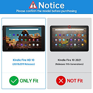 XinWoTuo Tempered Glass Screen Protector for Amazon HD 10 Tablet 10.1 inch (9th Generation 2019 Release and 7th Generation 2017 Release), Scratch-Resistant/Anti-fingerprint /2Pcs