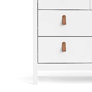 Tvilum 8 Drawer Double Dresser, White