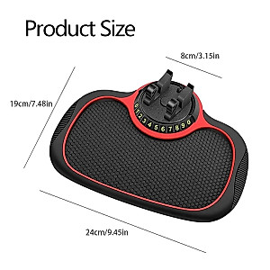 Flewsail Phone Mat, Flewsail Phone Holder for Car, Multifunction Car Anti-Slip Mat Auto Phone Holder, Flewsail Car Phone Mount, Car Phone Mount Silicone Car Pad Mat (Blue)