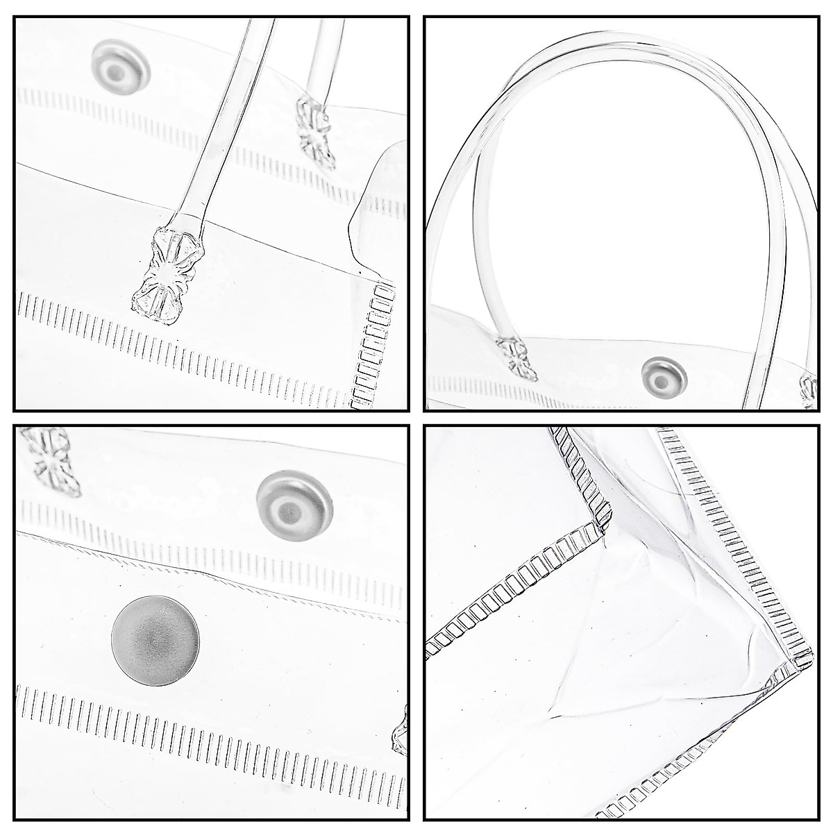 ZENFUN 80 Pack Clear Gift Bags with Handle, Reusable Party Favor Bags, Plastic Gift Bags Transparent Gift Wrap Bags Bulk for Thanksgiving Christmas, Party Favor Wedding Shopping Retail(6.3 x 5.9 x 2.7 Inch)