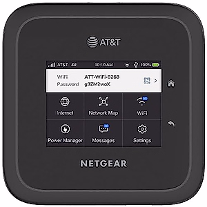NETGEAR Nighthawk M6 Pro Mobile Hotspot 5G mmWave, 8Gbps, Unlocked, AT&T & T-Mobile, International Roaming, Portable WiFi Device for Travel, 5G Modem Wireless Router (MR6500) (Renewed)