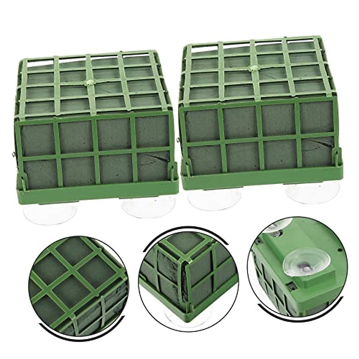 Abaodam 8 Pcs Flower Sucker Large Flower Cage Holder Flower Arrangement Foams Floral Decor Floral Foams Tray Flower Foam Cage Floral Foam Sausage Wedding Décor Sticker Flowers Plastic