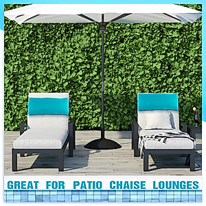 Ripeng 2 Pcs Headrest Pillow Pool Furniture Lounge Pillow Chair Pillows Patio Furniture Pillows with Adjustable Elastic Tape Band Head Support Pillow for Pool Patio Chairs Beach (Blue)