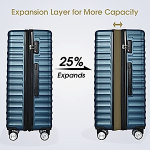 Merax Carry on Luggage Sets of 3 Suitcases with Wheels 20 24 28 Inch Luggage with Spinner Wheels Hard Shell TSA Luggage