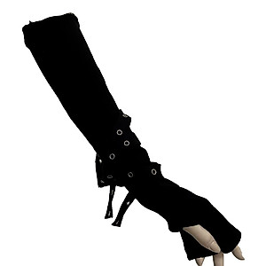 HeiBai Xiong Punk Arm Warmers For Women Goth Fingerless Grunge Gloves Arm Sleeves Y2K