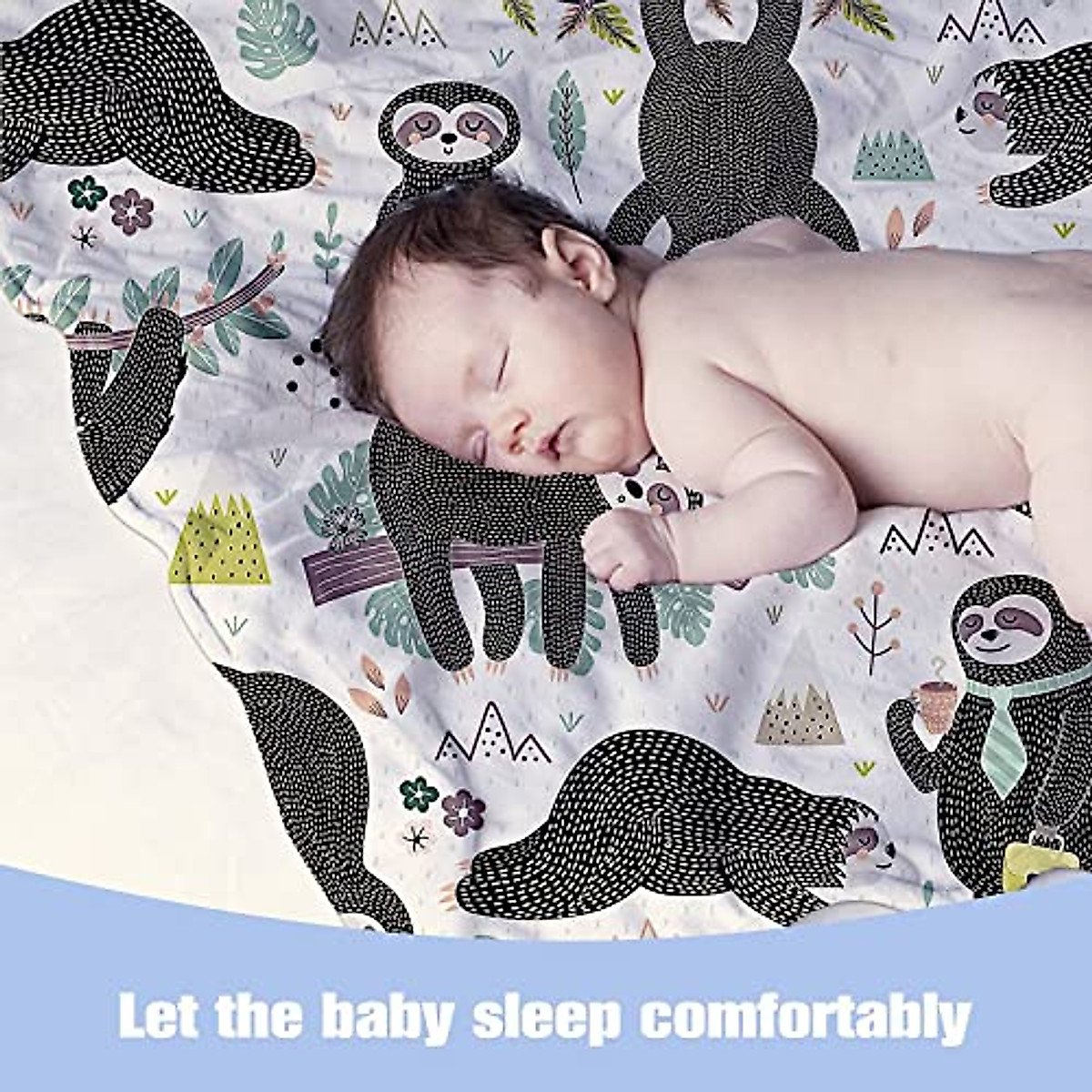 Sinlley Sloth Gifts, Sloth Blanket for Girls Boys 30"x40", Sloth Baby Blanket for Toddler Newborn Unisex Cute Warm Plush Fleece Kids Bed Quilt Throw Blankets Baby Swaddle Blanket
