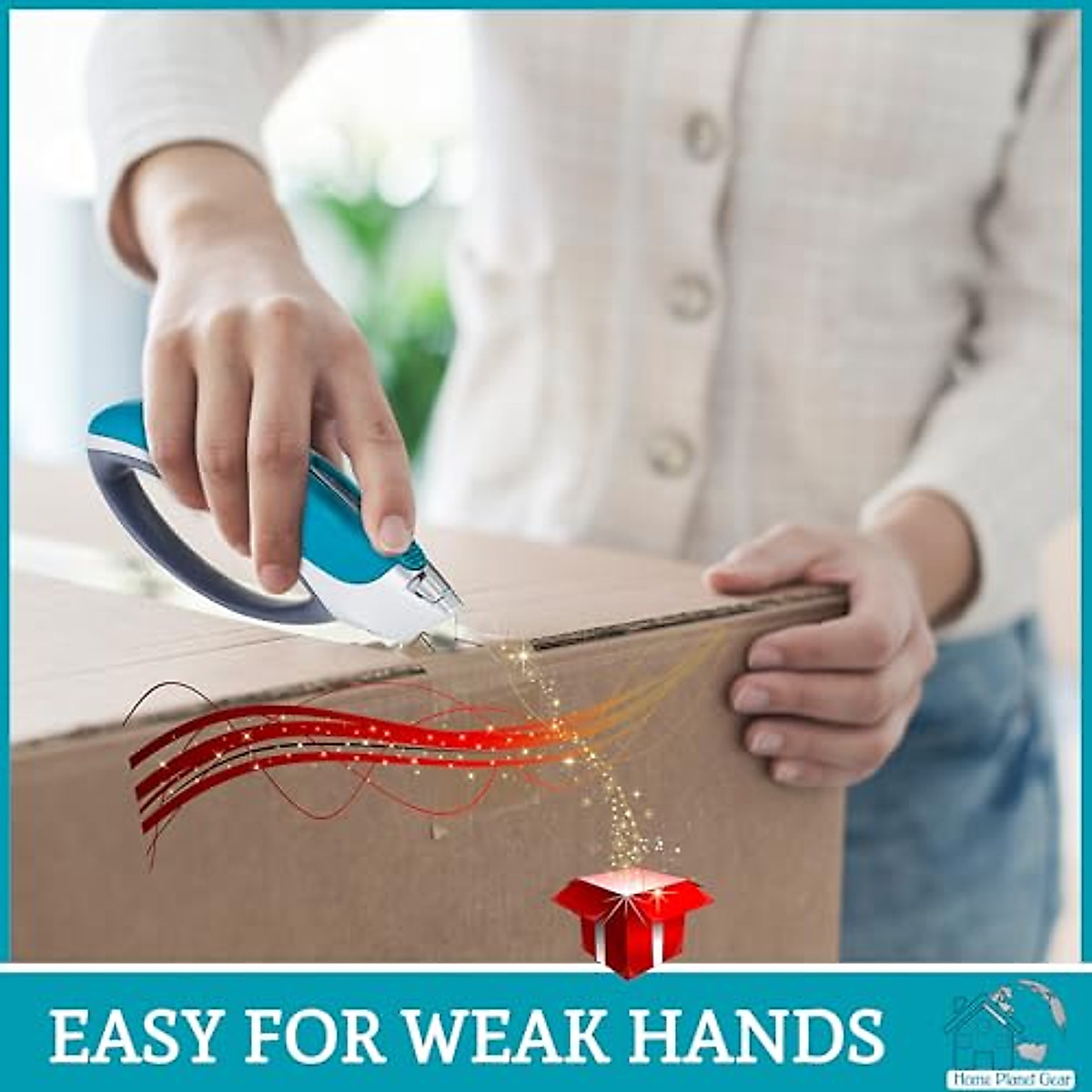 Box Cutter Retractable Utility Knife - Heavy Duty Box Cutter Knife Cardboard Cutter - Box Opener Razor Blades Utility Knife - Box Knife Carpet Cutter with 5 Sharp Blades