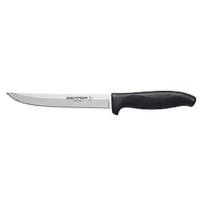 Dexter-Russell 6" Scalloped Utility Knife, Black