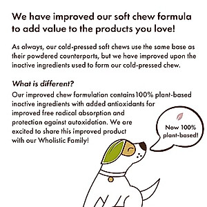 Wholistic Pet Organics Run Free: Dog Joint Health Supplement Glucosamine Chondroitin for Dogs Arthritis Pain Relief Joint Supplement Dog Calming Treat