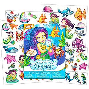 Disney The Little Mermaid Backpack and Lunch Bag - Bundle with 15” Ariel Backpack, Lunch Box, Water Bottle, Stickers, Tattoos | Little Mermaid Backpack for Kids