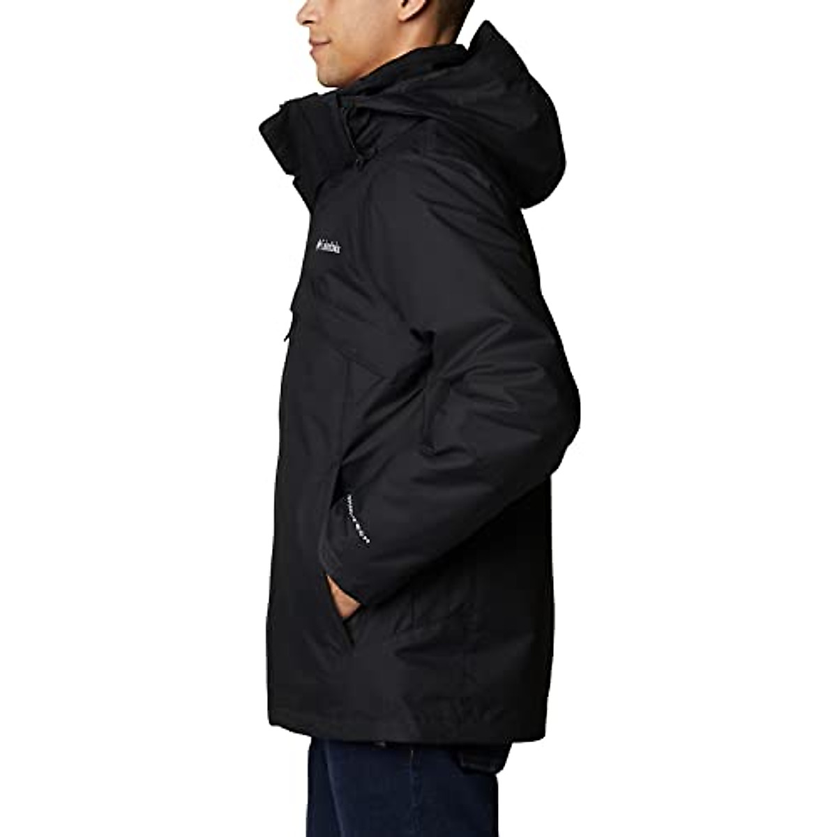 Columbia Men's Bugaboo II Fleece Interchange Jacket, Black/Red, Medium