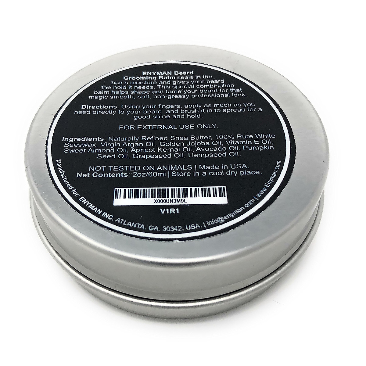 Beard Grooming Balm Leave-in Conditioner - Natural & Organic-2oz Best Facial Hair & Mustache Grooming Wax - Beard Balm with Argan Oil Butter BeesWax