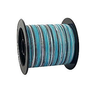 Ashconfish Braided Fishing Line- 8 Strands Super Strong PE Fishing Wire Heavy Tensile for Saltwater & Freshwater Fishing -Abrasion Resistant - Zero Stretch- 1000M/1093Yds 130LB Blue Camouflage