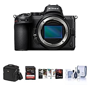 Nikon Z5 Full Frame Mirrorless Camera - Bundle with 32GB SD Card, Shoulder Bag, Corel PC Software Suite, Cleaning Kit