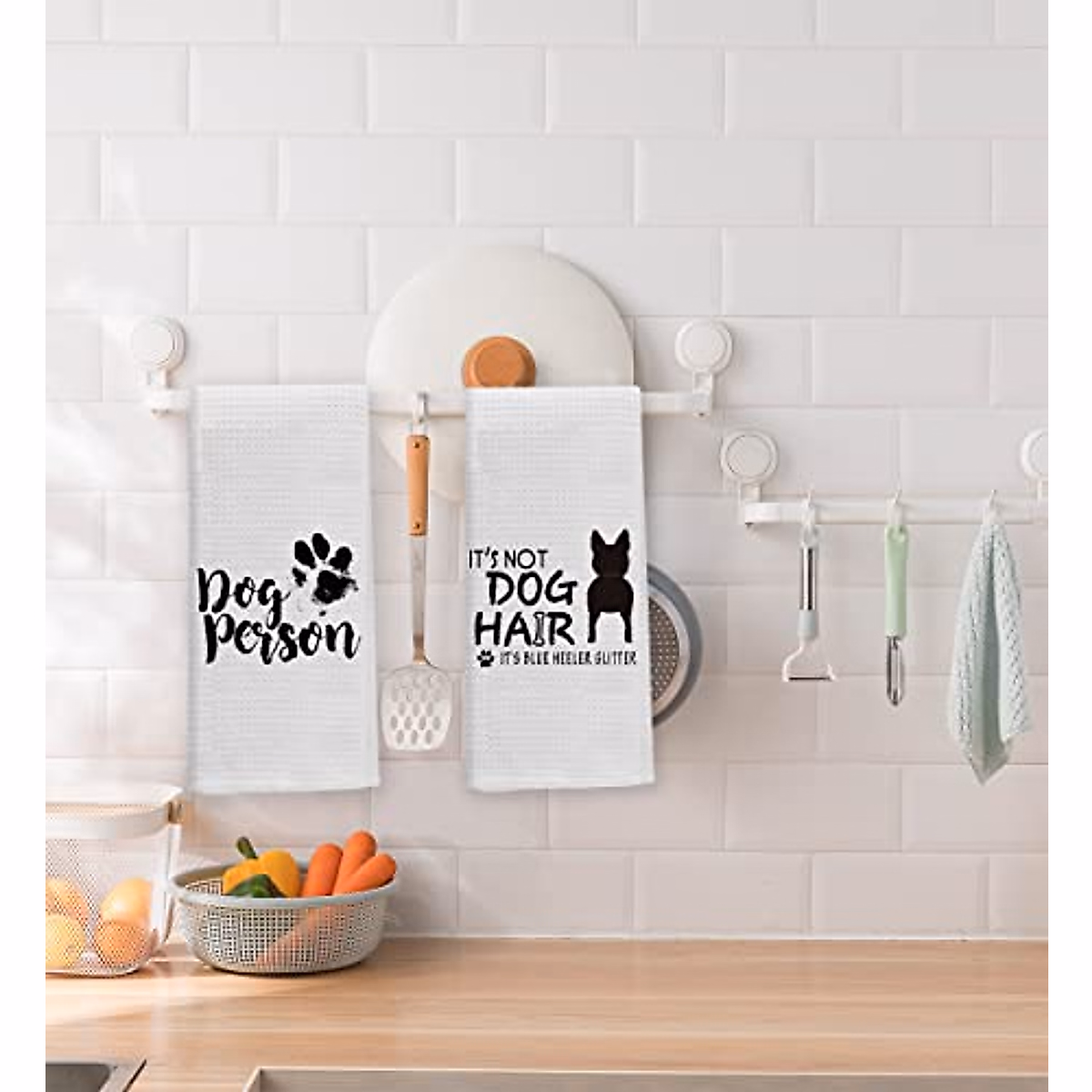 It’s Not Dog Hair It’s Blue Heeler Glitter Kitchen Towels Bath Towels,16 x 24 Inch Set of 2 Soft and Absorbent Funny Dog Hand Towels Tea Towels Dish Towels Sets,Dog Lovers Dog Mom Girls Women Gifts