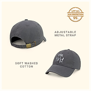 Be Kind Trendy Womens Baseball Cap Unisex Fashion Cotton Polo Style Fun Inspirational Saying Seasonal Outdoor Travel Headwear (Charcoal)