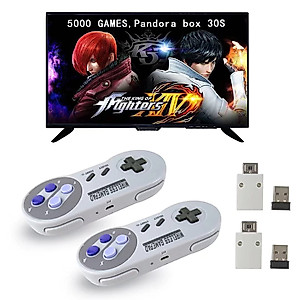 Gxcdizx 2 Packs Wireless Controller for SNES Classic Edition（Mini）/NES Classic Edition, Gamepad with USB Wireless Receiver for Switch, Windows,iOS,Liunx,Android Device