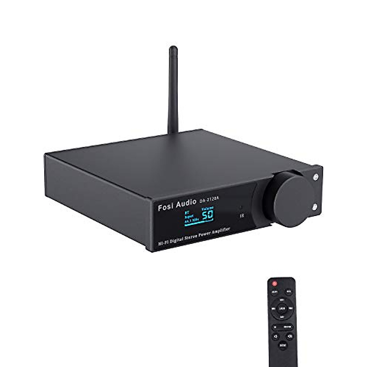 Fosi Audio DA2120A Bluetooth 5.0 2.1 CH DAC Amplifier Stereo Receiver Audio Hi-Fi Support aptX Integrated Class D Digital Power Amp for Passive Speakers Active Subwoofer with Remote Control