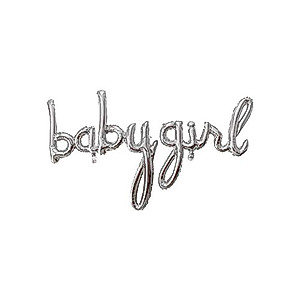 luckylibra Girl Baby Shower Decorations, It is a Girl Banners & Baby Girl Foil Balloons & Elephant Garland & Paper Lantern Paper Flower Pom Poms （Pink White Grey）