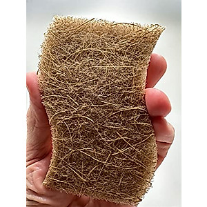 MinnYaso 12 Pack S-Shape Natural Sponges, Hemp Sisal Plant Based Scrubber Scouring Sponge, Eco-Friendly Odor Free Biodegradable Compostable Wood Pulp Sustainable Scrub Pads for Kitchen Dishes Bathroom