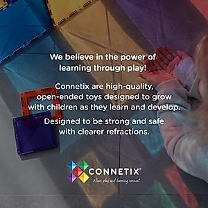 Connetix Tiles 212 Piece Mega Pack, Premium Educational Magnetic Building Set, Features Large Hexagons and Squares, Regular Geometric Tiles, Door and Window Pieces, Fences, 2 Purple Cars, and More