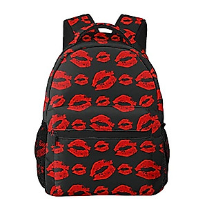 Qurdtt Happy Valentine's Day Love Heart Backpack School Bookbag Travel Daypack for Men Women Teens