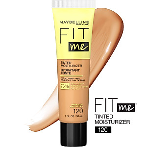 Maybelline Fit Me Tinted Moisturizer, Natural Coverage, Face Makeup, 120, 1 Count