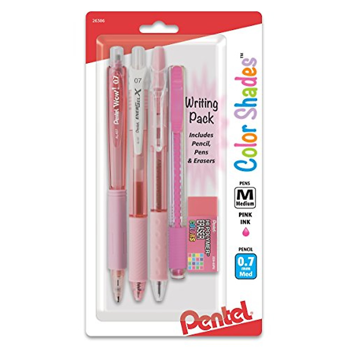 Pentel Color Shades Writing Pack - Pastel Pink (BLBKALZBPP)