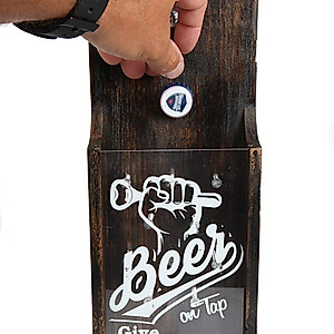 Lily’s Home Beer Bottle Cap Shadow Box Game, Wall Mounted Beer Bottle Opener: Beer On Tap. Makes the Ideal Gift for the Beer Lover.