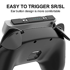 Steering Wheel Controller for Switch Joy Con - Racing Games Accessories Joy Con Controller Hand Grip for Mario Kart Parties, Black