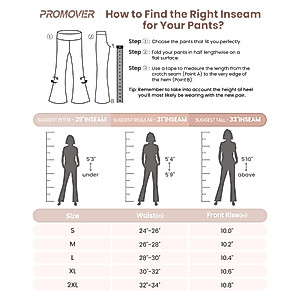 Promover Bootcut Yoga Pants for Women High Waist Print Dress Bootleg Workout Pant for Casual Work (Dark Purple-31,L)