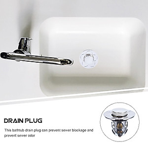 DOITOOL 3pcs Universal Bathroom Sink Stopper with Hair Catcher Efficient Drain Strainer for Bathtub and Shower Drain Prevents Clogging Fits Most Basins