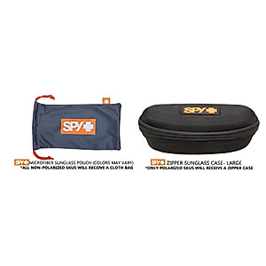 SPY Logan 670939204352 Clear Smoke/HD Plus Gray Green with Silver Mirror Rectangtle Sunglasses for Men for Women 61… + BUNDLE with Designer iWear Eyewear Kit