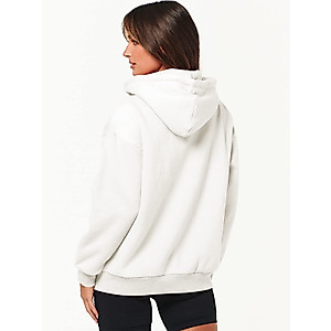 ANRABESS Womens Zip Up Hoodies Long Sleeve Oversized Sweatshirts Fleece Y2K Jacket Pockets 2025 Fall Outfits Fashion Clothes White Small